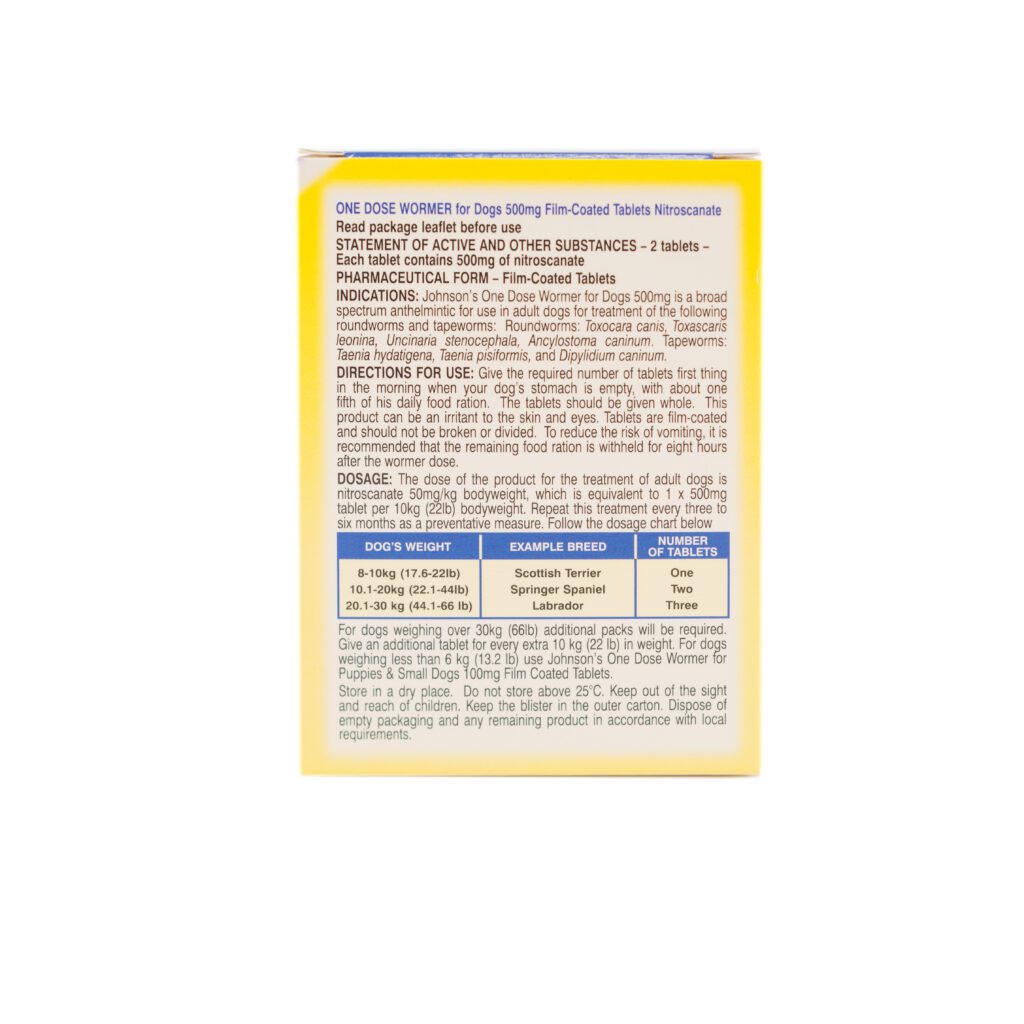 B052 One Dose Wormer – Size 2 - Pack Of 6 | Johnsons Veterinary Products